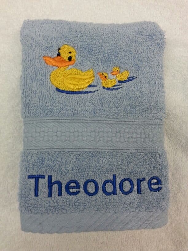 DUCKS PERSONALISED FACE CLOTH / FLANNEL - Animals Birds
