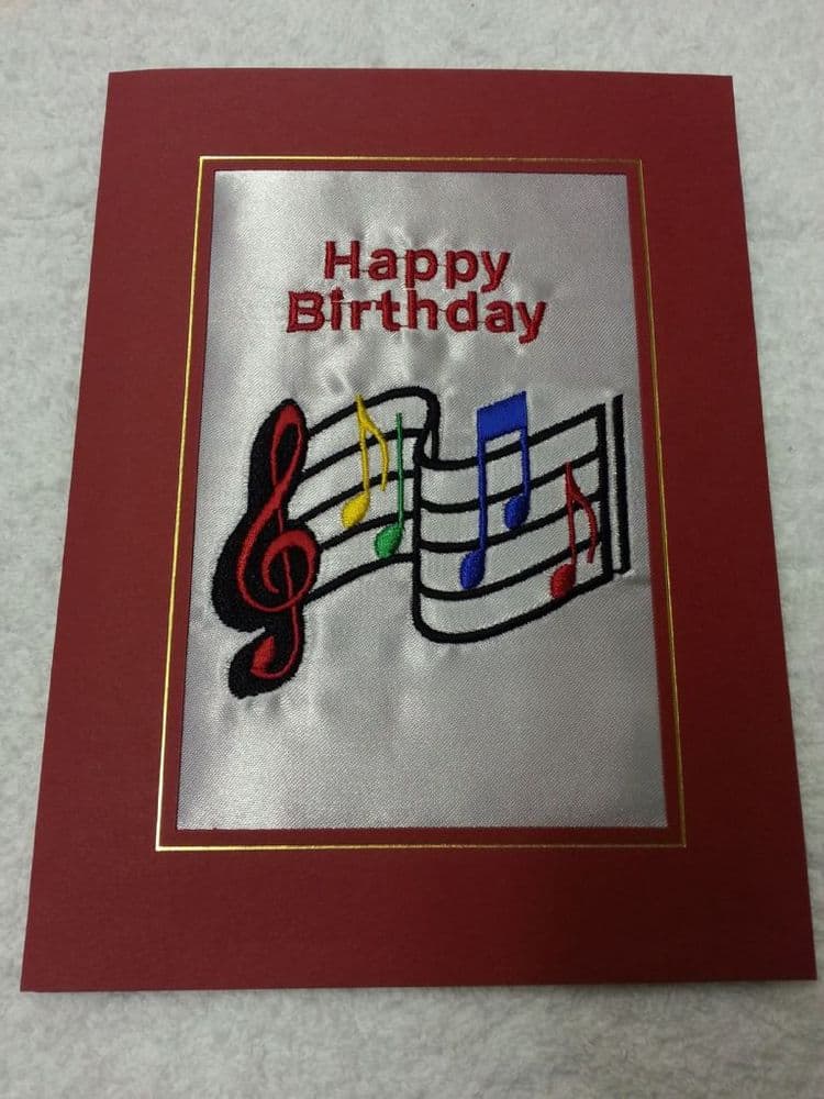 HAPPY BIRTHDAY CARD - Music Musical Notes