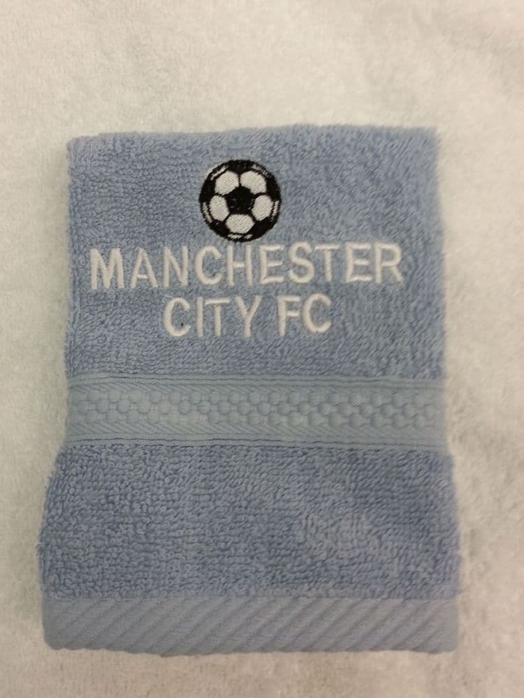 MANCHESTER CITY PERSONALISED FACE CLOTH