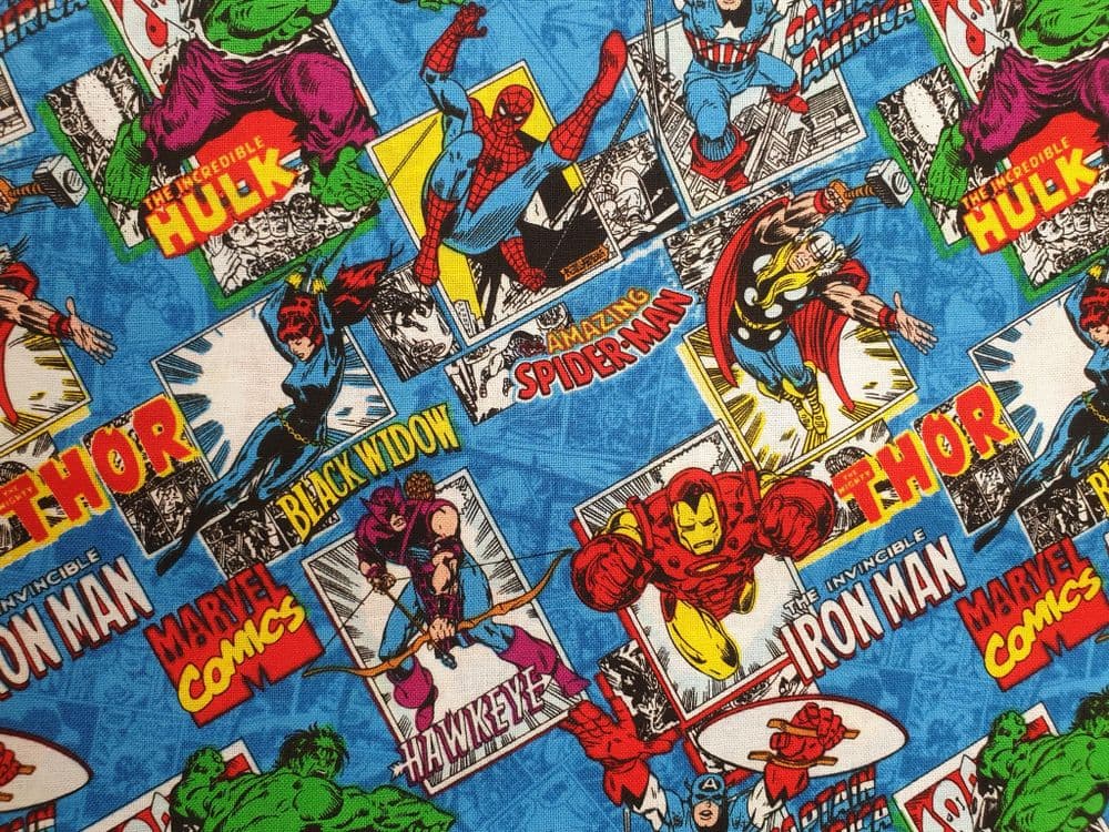 Marvel Avenger fabric UK Hulk Thor material Fat Quarter - 50cm x 56cm ...
