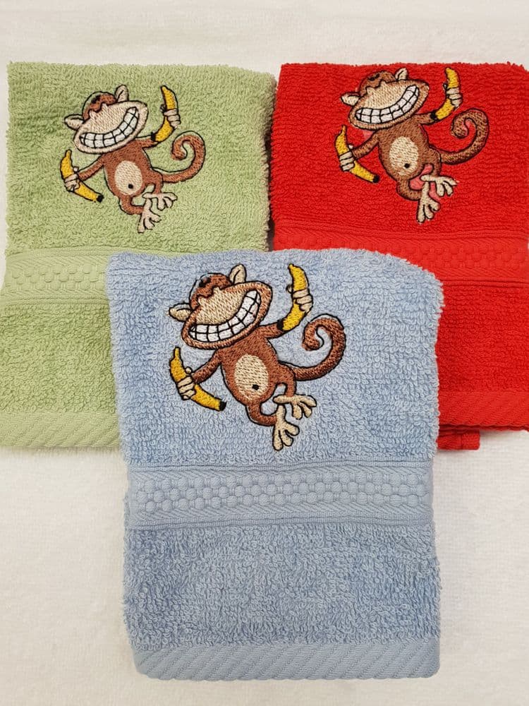 MONKEY PERSONALISED FACE CLOTH