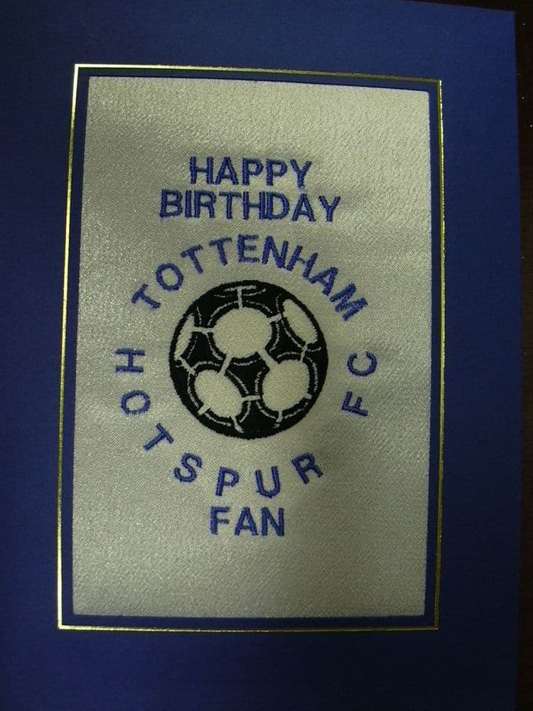 PERSONALISED EMBROIDERED TOTTENHAM HOTSPUR FC CARD - FOOTBALL 3