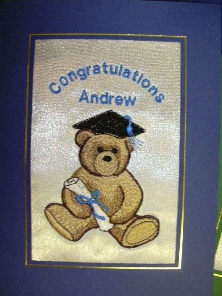 PERSONALISED GRADUATION TEDDY AND CERTIFICATE CARD