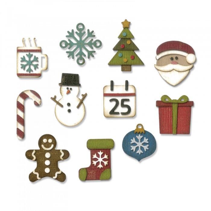 662418 - Sizzix Thinlits Die Set 11PK Mini Christmas Things by Tim Holtz