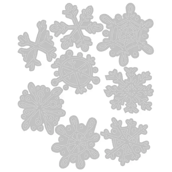 665582 - Sizzix Thinlits Die Set - 8PK Scribbly Snowflakes