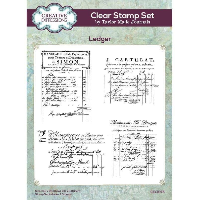 Creative Expressions - Clear Stamp Set by Taylor Made Journals - Ledgers