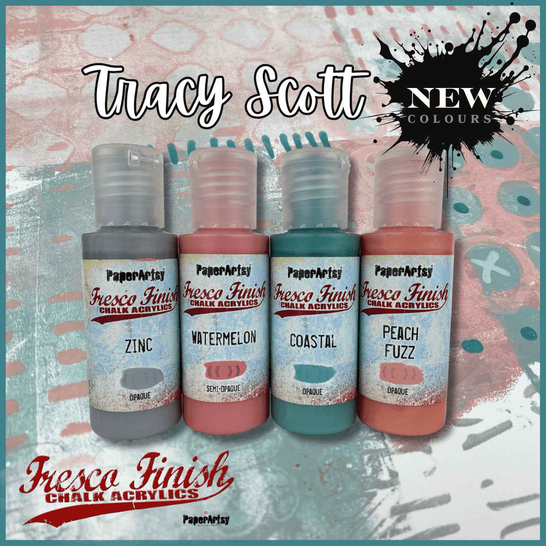 PaperArtsy Chalk Paint Fresco Finish - Peach Fuzz {Tracy Scott}