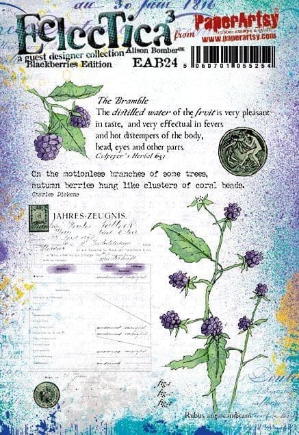 PaperArtsy - E Alison Bomber 24 Blackberries A5 set on EZ
