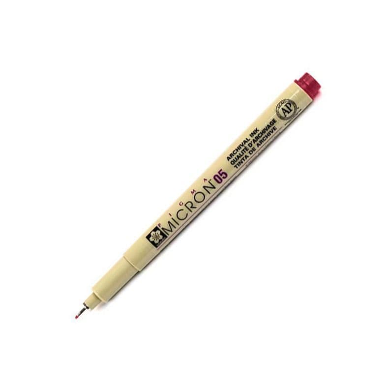 Sakura Pigma Micron Drawing Pen 05 Archival Ink - Burgundy
