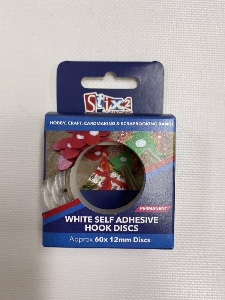 Stix2 - White Self Adhesive Hook Discs