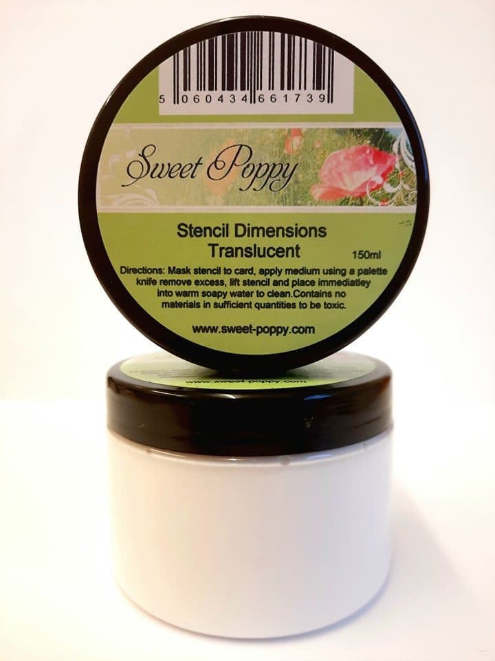 Sweet Poppy Stencil Dimensions Translucent Paste
