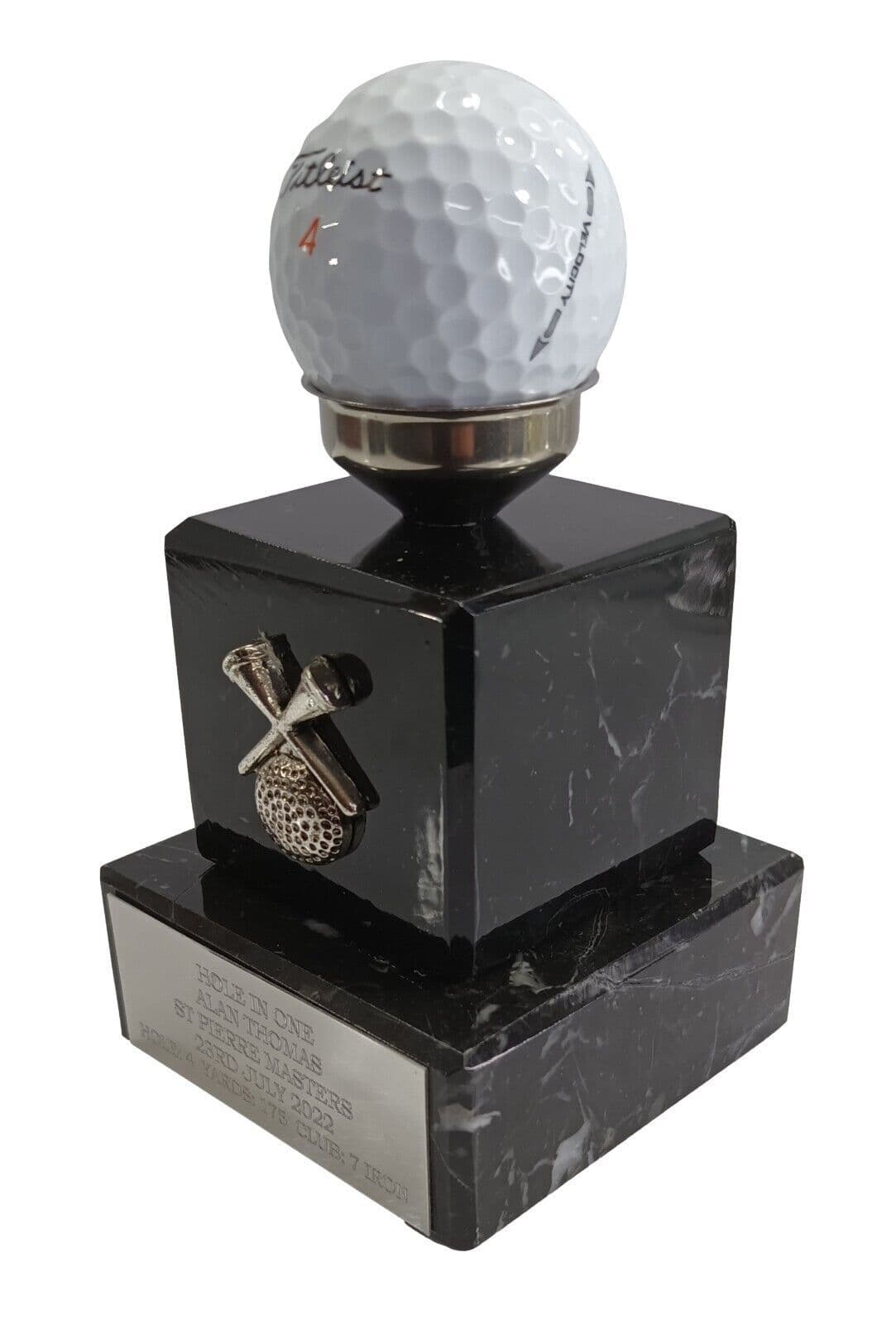Large Hole in One Golf Ball Marble Display Stand Personalised | County ...