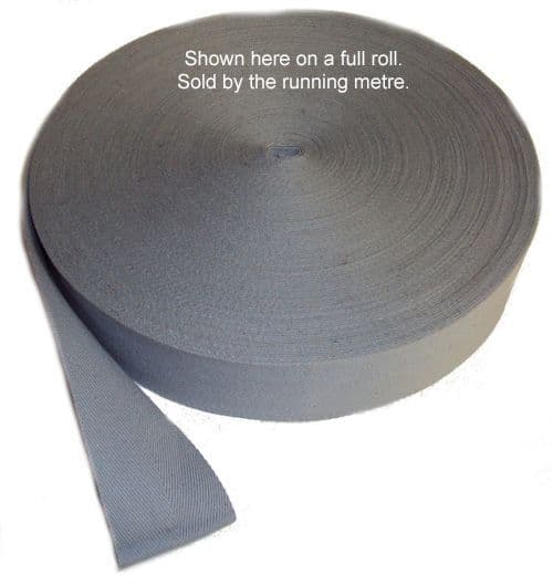 Grey Cotton Webbing