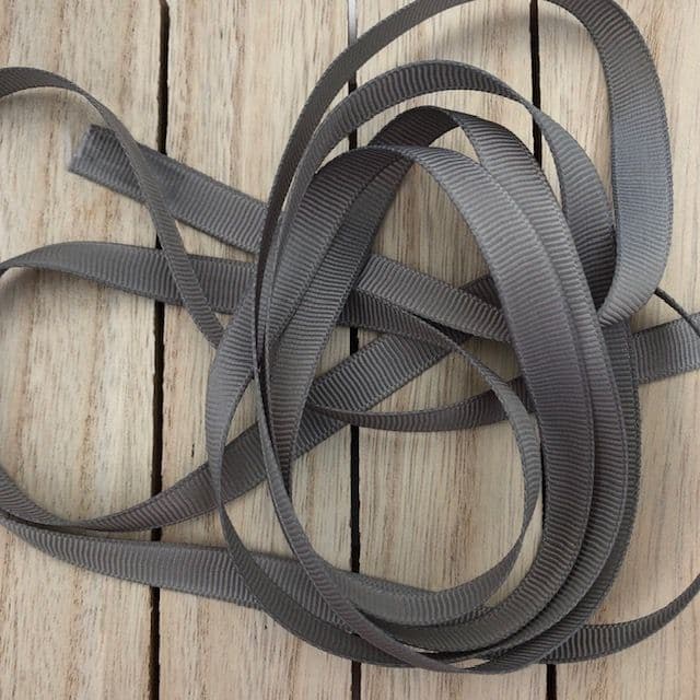 Grey Grosgrain Ribbon