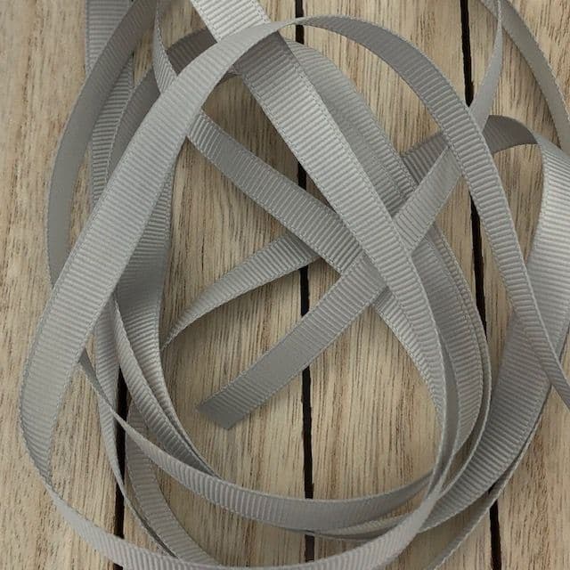 Light Shell Grey Grosgrain Ribbon