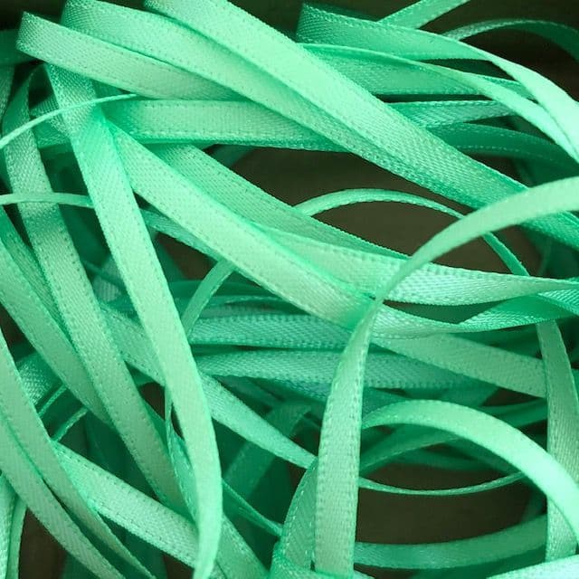Mint Green Double Satin Ribbon