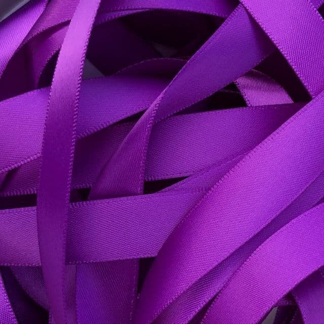 Purple Double Satin Ribbon