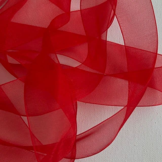 Red Organza Chiffon Ribbon