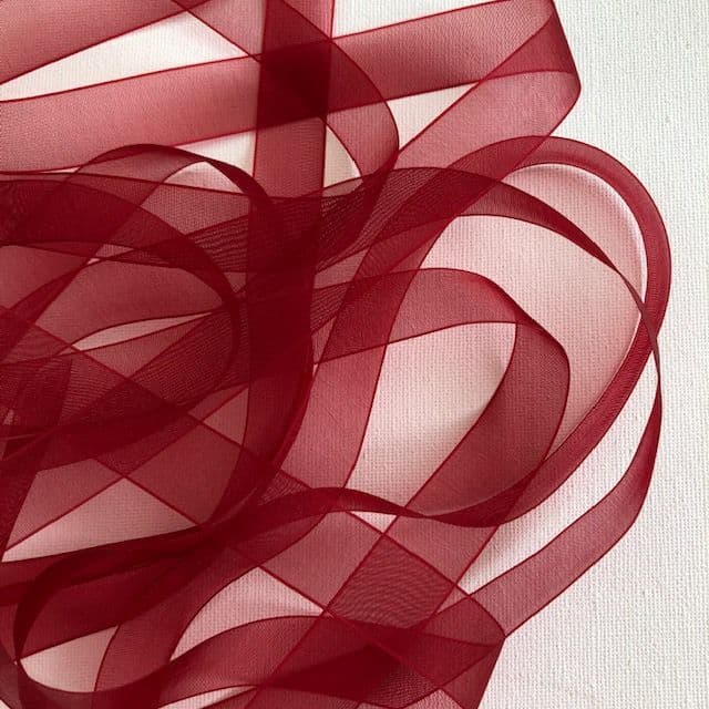Scarlet Red Organza Chiffon Ribbon