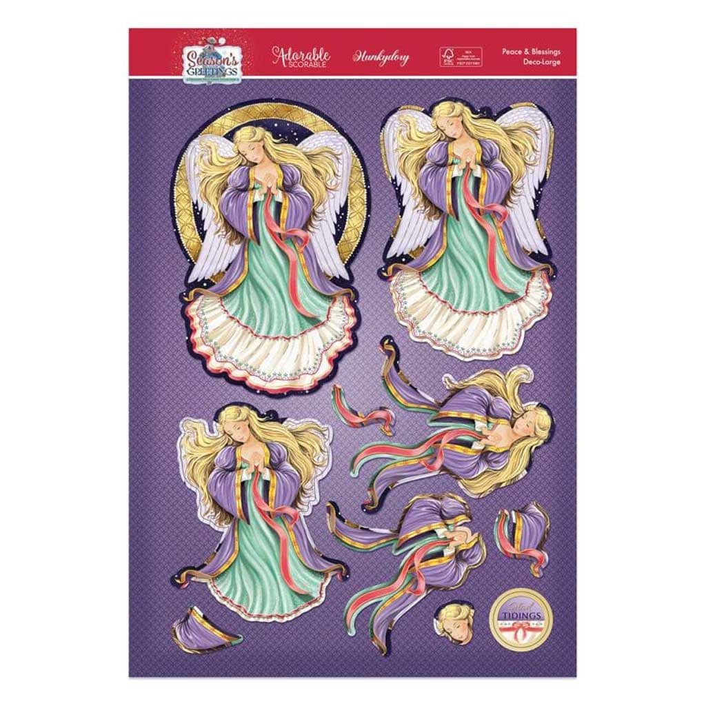 Peace & Blessings Angel Die Cut 3d Decoupage Deco-Large Set