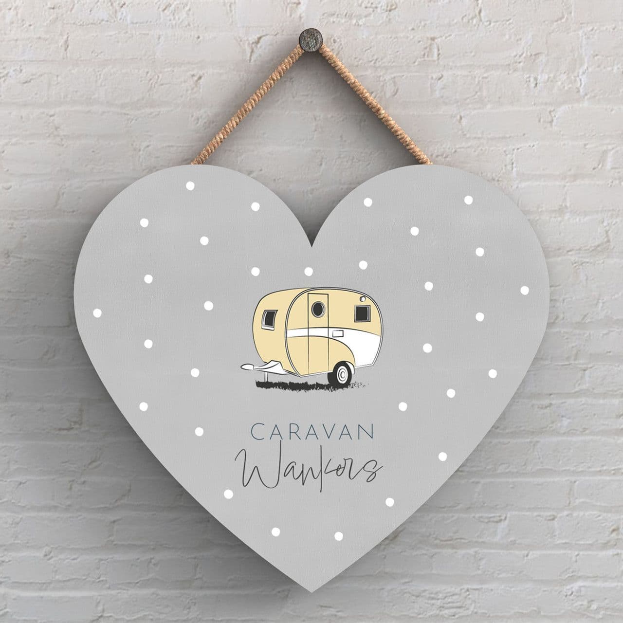 Caravan W kers Heart Plaque