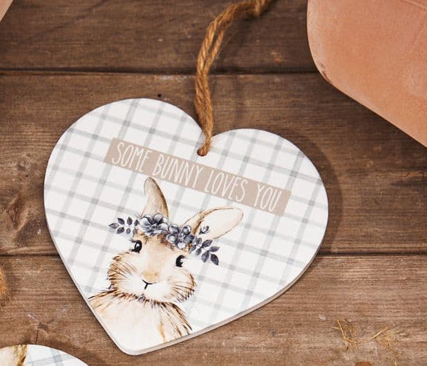 Langs - Ceramic Heart - Some Bunny Loves You