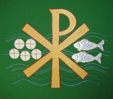 Chi Rho Loaves and Fish Panel