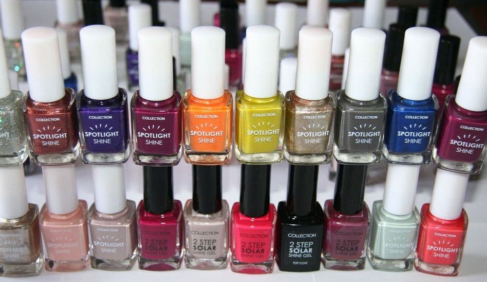 100 x Collection Spotlight Shine & 2 Step Solar Nail Polish 18 shades ...