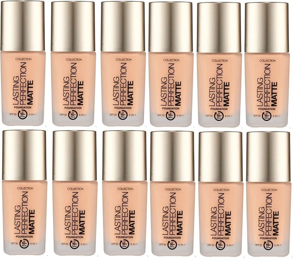 12 x Collection Lasting Perfection MATTE Foundation Toffee 12 RRP 78