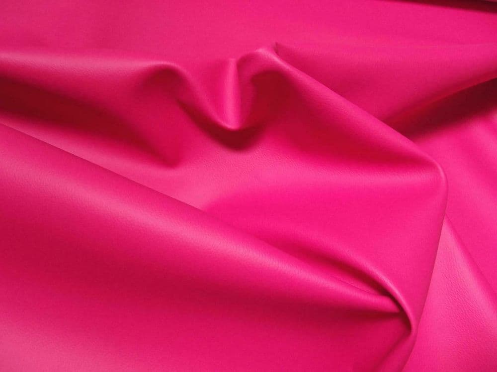 Faux LEATHER Leatherette PVC Vinyl Upholstery Fabric Material - FUCHISA