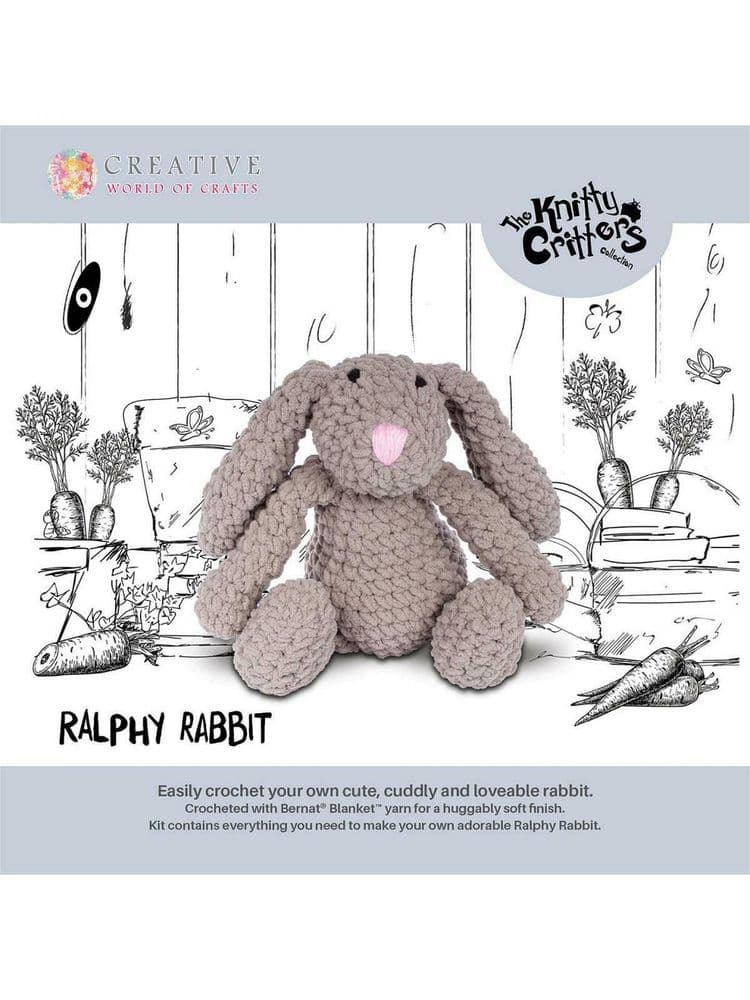 Knitty Critters Crochet Kits - RALPHY RABBIT
