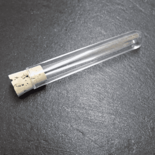 3ML PS Tubes with corks and tray 90 x 13mm x 75mm Test tubes