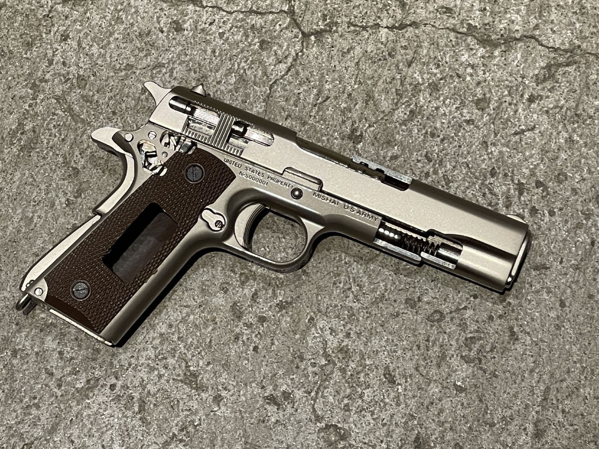 1 2 Shell Eject Metal Silver M1911 cut away version