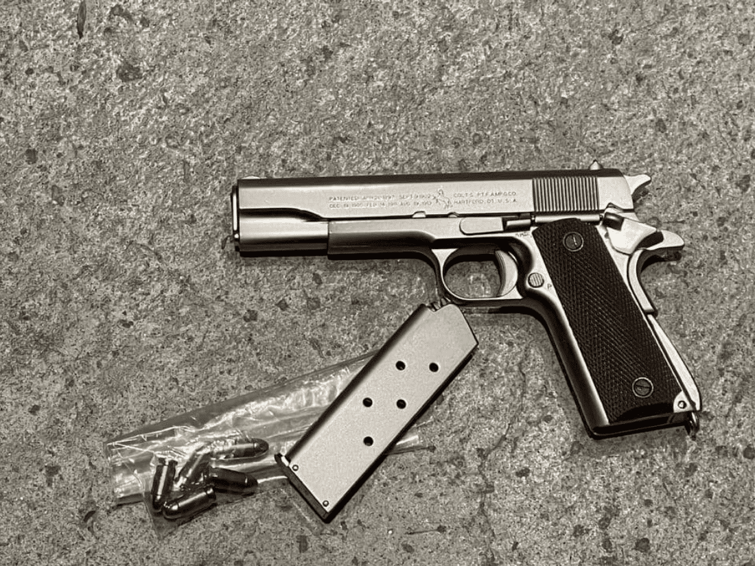 1 2 Shell Eject Metal Silver M1911 cut away version