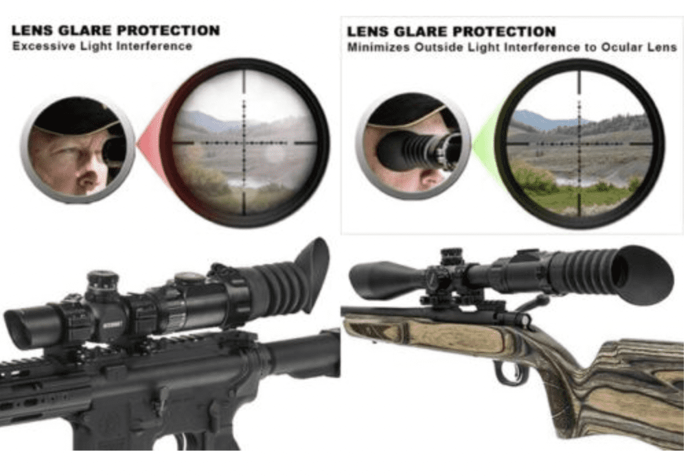 38-39mm Rubber Cover Eye Protector Extender For Rifle Scope