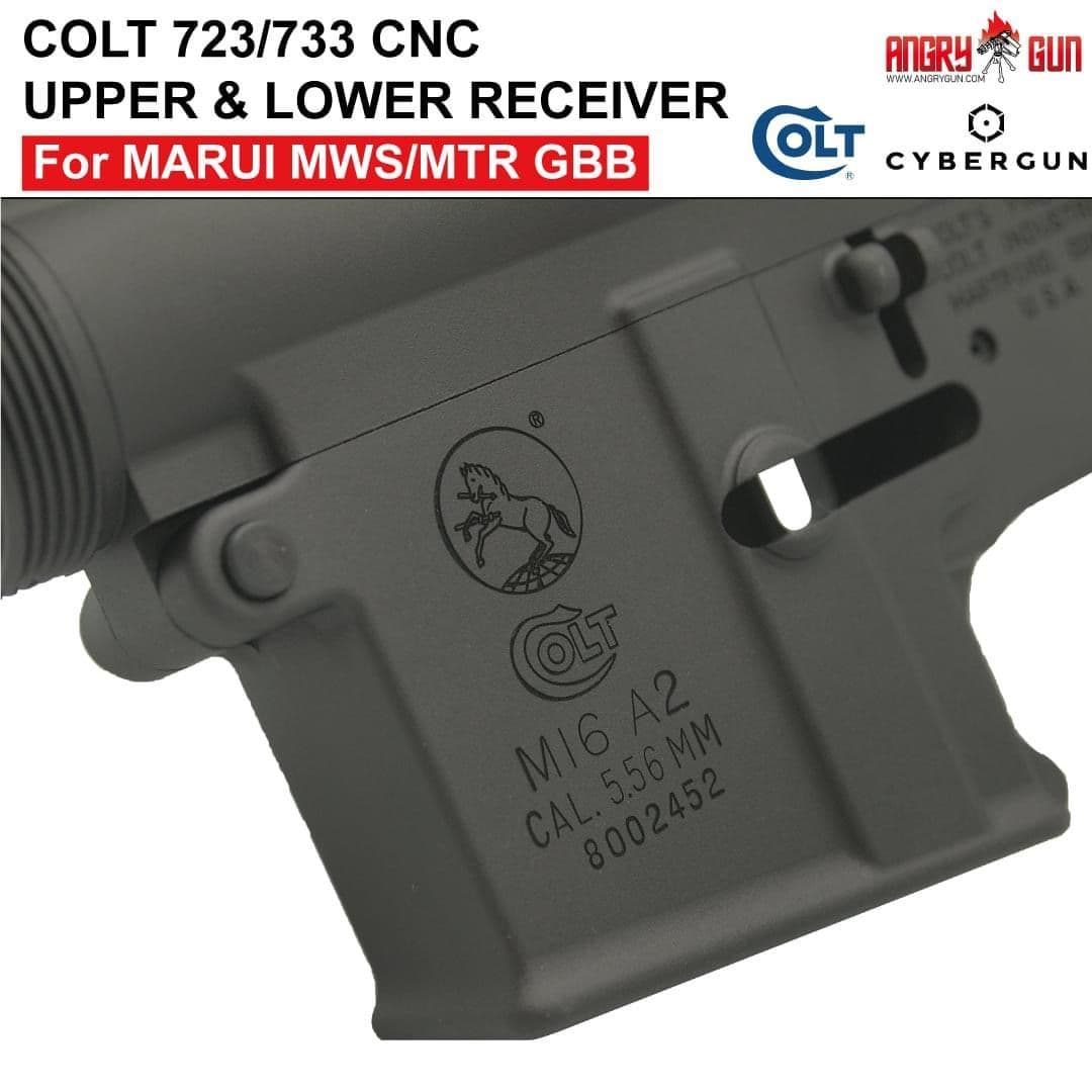 Angry Gun COLT 723 / 733 M16 A2 CNC Upper & Lower Receiver for Marui TM ...
