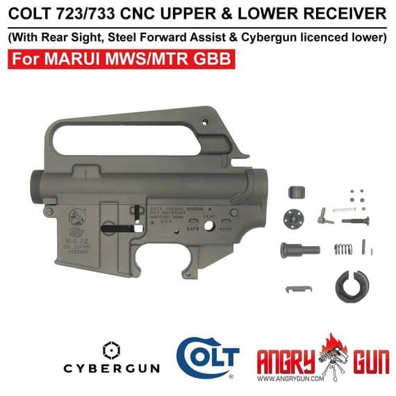 Angry Gun COLT 723 / 733 M16 A2 CNC Upper & Lower Receiver for Marui TM ...