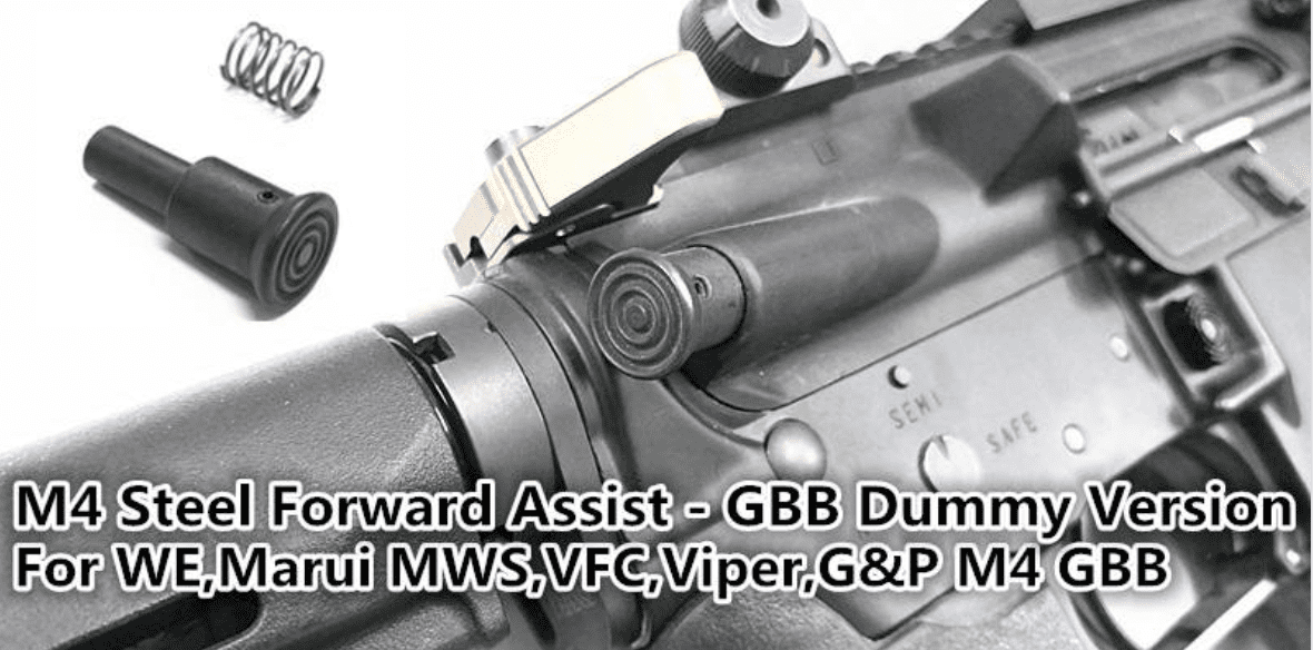 Angry Gun Steel Forward Assist & x28;WE PTW WA VFC and Marui MWS GBB& x29;
