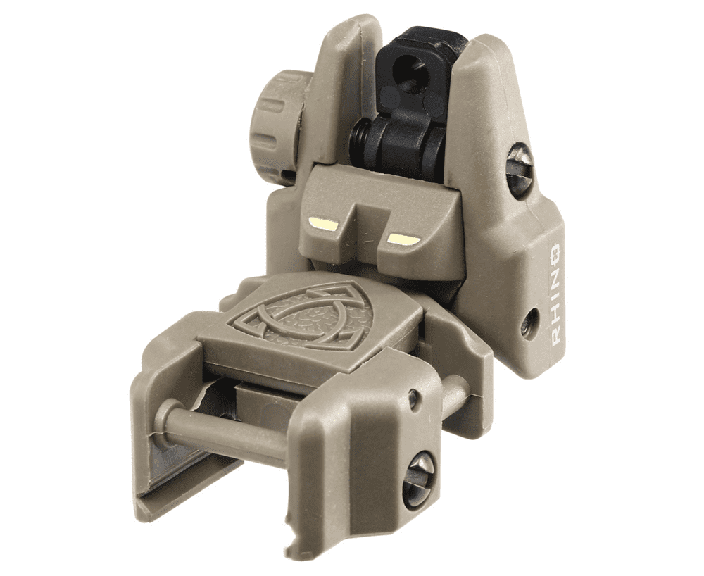 APS Rhino Flip-Up Rear Sight FDE