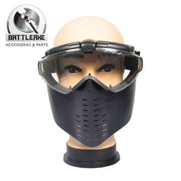 BATTLEAXE Electric Full Face Fan Mask Black
