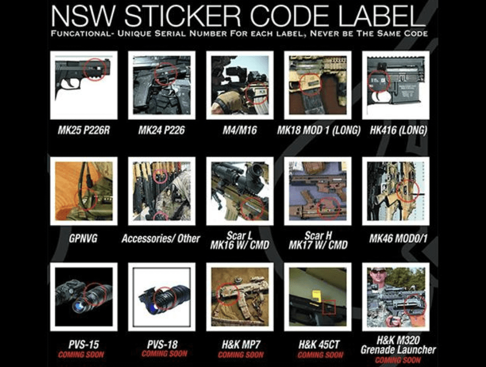 Blackjack Tactical Weapon Code Label For M4A1