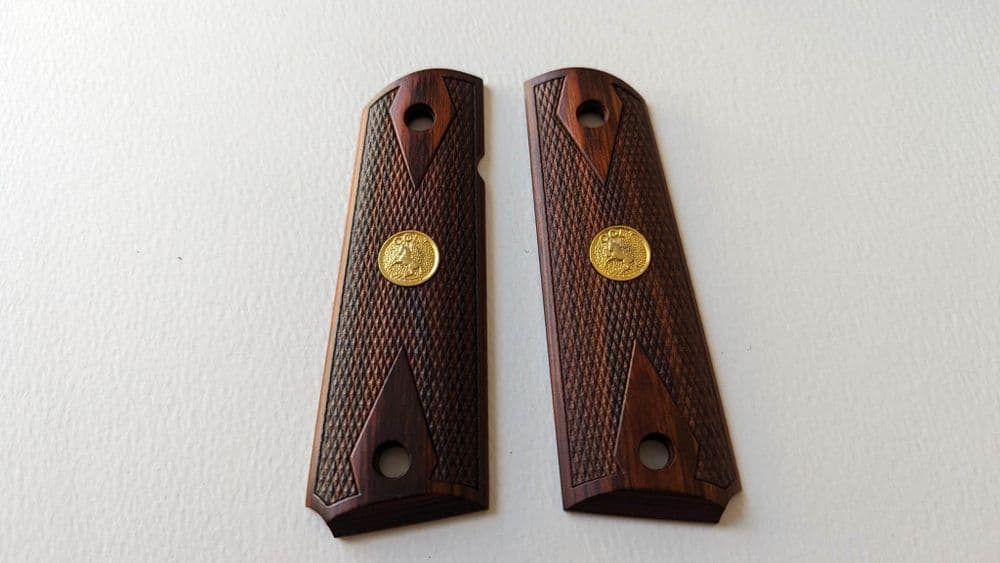 COLT USA walnut wood grips for M1911