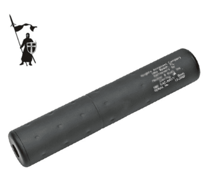 CRUSADER MP5 KAC Silencer / Barrel Extension Dummy 14mm CCW Black