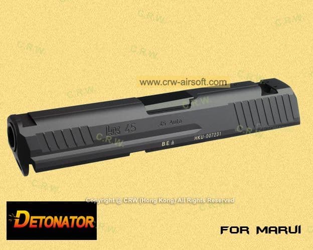 Detonator CNC Aluminum HK45 Slide Set for Marui HK45 GBB & x28;Black& x29;