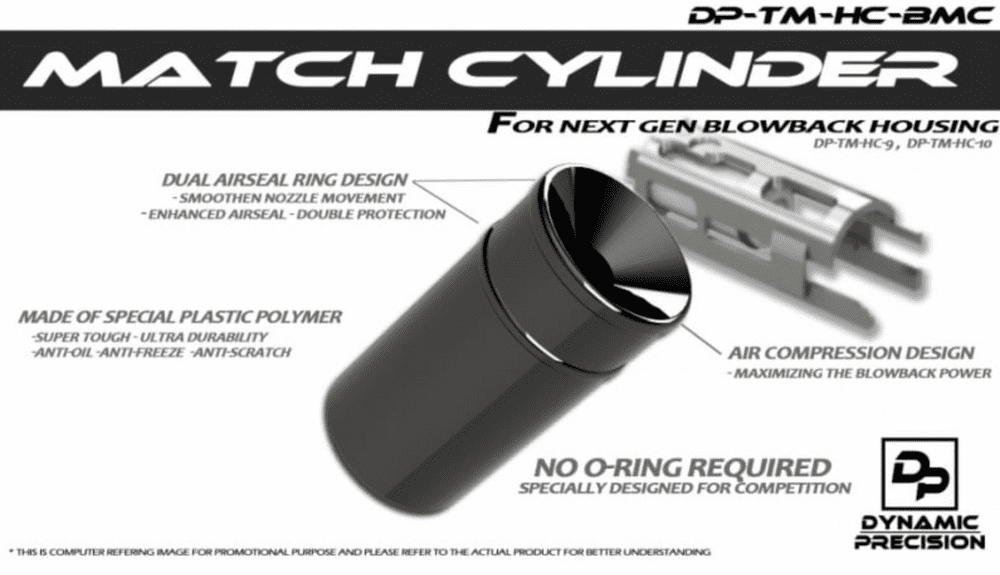 Dynamic Precision Match Cylinder For Next Gen Blowback Housing Marui Hi ...