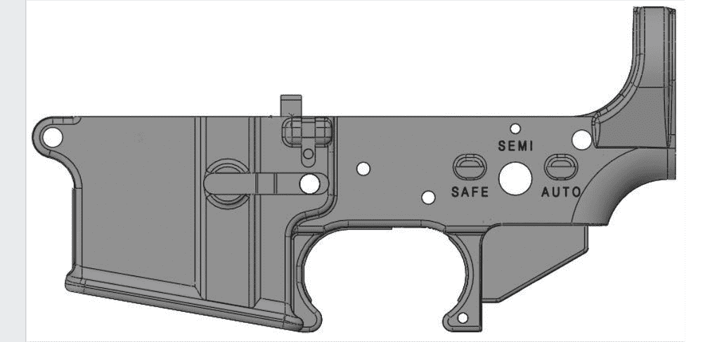 GHK M4 GBB Rifle Lower Receiver Blank