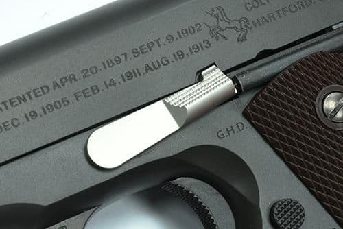 Guarder Stainless Slide Stop for MARUI M1911 Silver