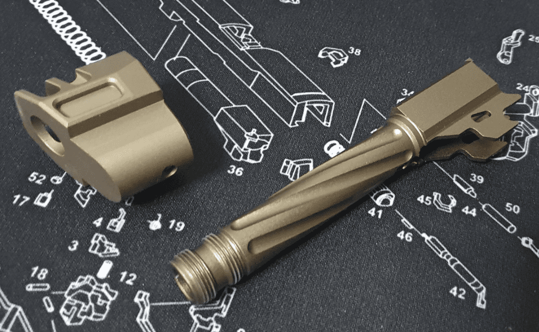 GUNDAY CNC Outer Barrel with Compensator Type A for SIG AIR M18 GBB Airsoft