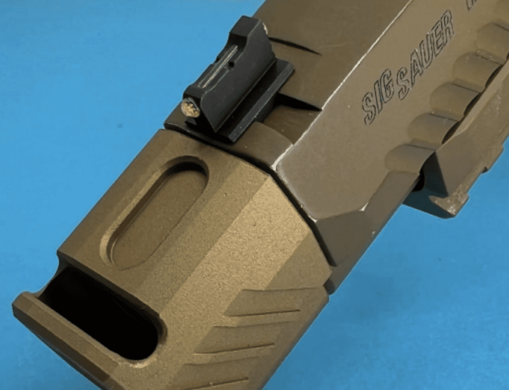 PRO-ARMS SIG SAUER M17 / M18 X-FIVE STYLE FIBER FRONT SIGHT CNC STEEL BLACK