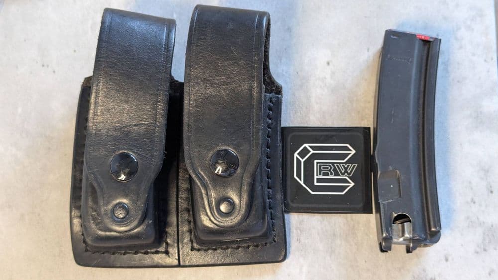 PWL Leather Mp5 20rd Mag Double mag pouch USED
